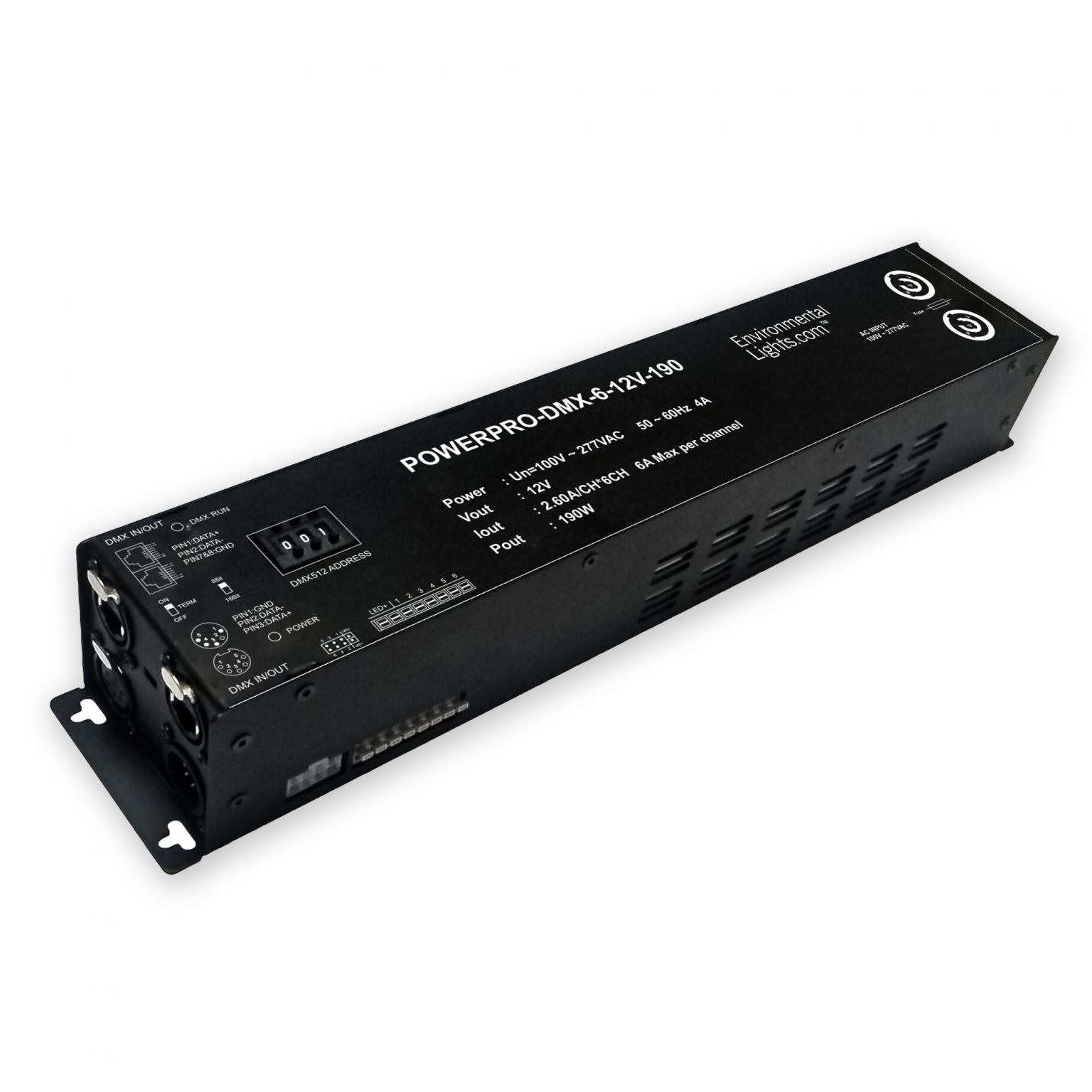 PowerPro: Self-Contained 6 Channel DMX Decoder and Power Supply from ...